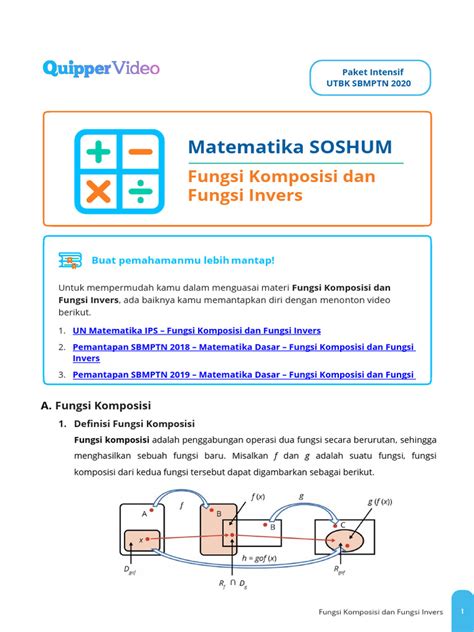 8 Final Draft Lesson Utbk Sbmptn 2020 Matematika Soshum Fungsi