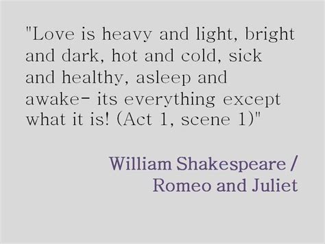 William Shakespeare Romeo And Juliet Quotes