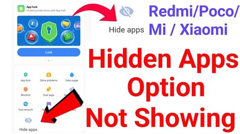 Hidden Apps Option Not Showing Problem Hidden App Option Problem