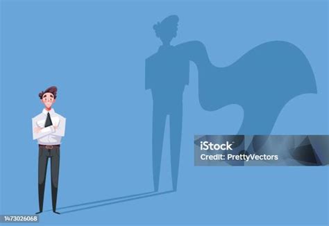 슈퍼 히어로 그림자 사람들 망토를 가진 슈퍼 영웅 지도자 비즈니스 사람들 사무원 캐릭터 개념 벡터 그래픽 디자인 그림 개념에