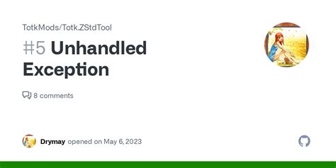 Unhandled Exception · Issue 5 · Totkmodstotkzstdtool · Github