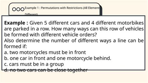 Permutation For Grade 12 And Exercise For Students Pptx Motorcycle