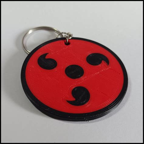 Archivo Stl Llavero Sharingan 3 Tomoe Dual 🗝️ ・plan Imprimible En 3d