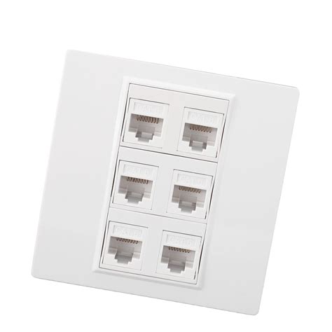 Placa De Pared Cat Placa De Pared Ethernet Cat Universal Hembra A Hembra De Puertos Para