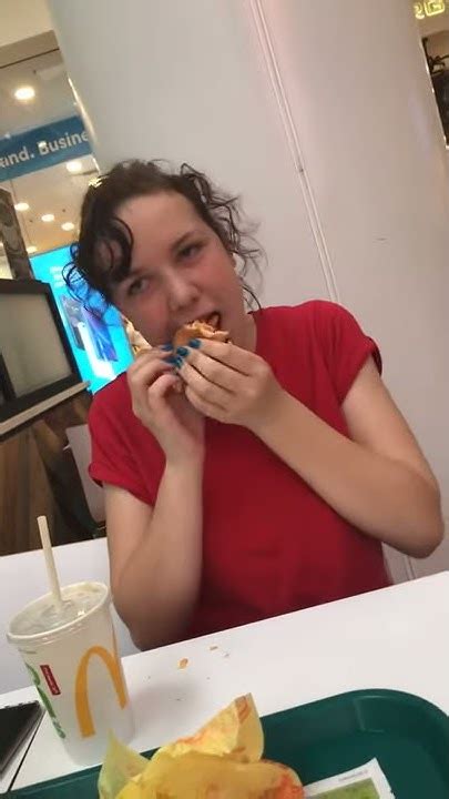 Sexy Girl Eats Cheese Burger Stuffs Her Face Sexy Booty Big Butt Prank