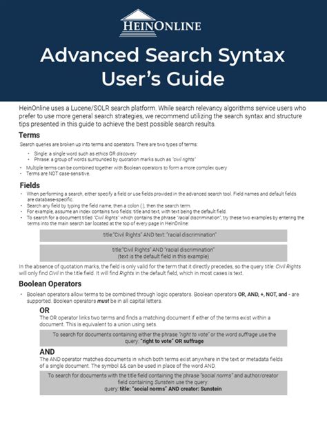 Advanced Search Syntax Pdf Bracket Information Retrieval