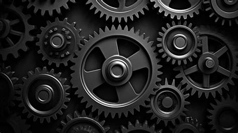 Premium Photo Gears Background In Charcoal Color
