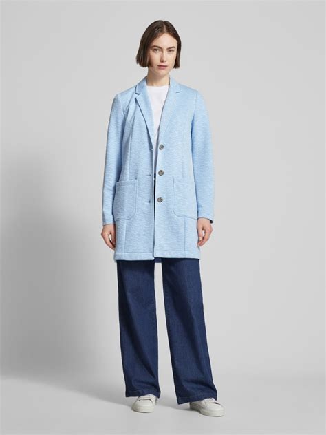Tom Tailor Longblazer In Melange Optik Hellblau Online Kaufen