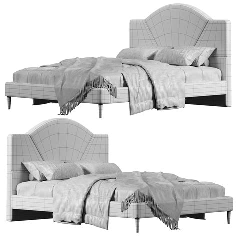 Upholstered Bed By Homary 3d Model Cgtrader