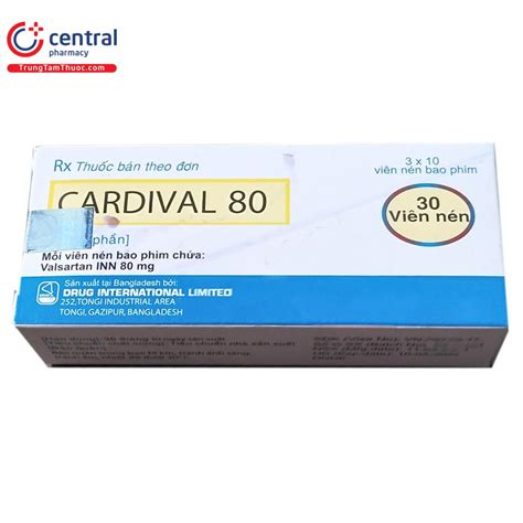 [chÍnh HÃng] Thuốc Cardival 80 điều Trị Tăng Huyết áp