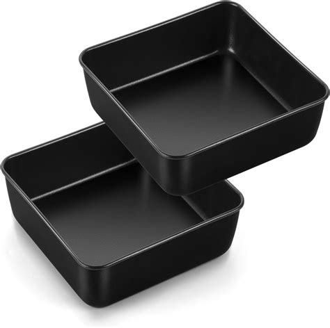 Teamfar Quadratisch Auflaufform 2er Set Edelstahl Brownie Kuchenform