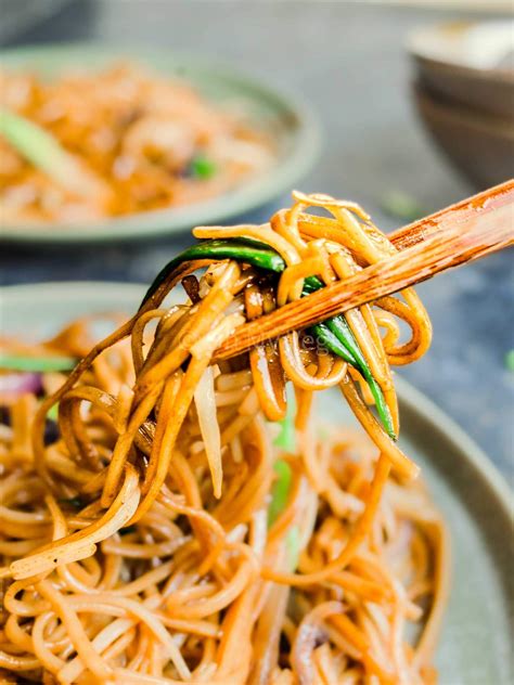 Plain Chow Mein Soy Sauce Fried Noodle Takeaway Style