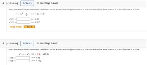 Solved Use A Numerical Solver And Eulers Method To Obtain A