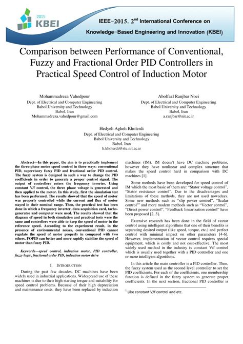 Pdf Comparison Between Performance Of Conventional Fuzzy And