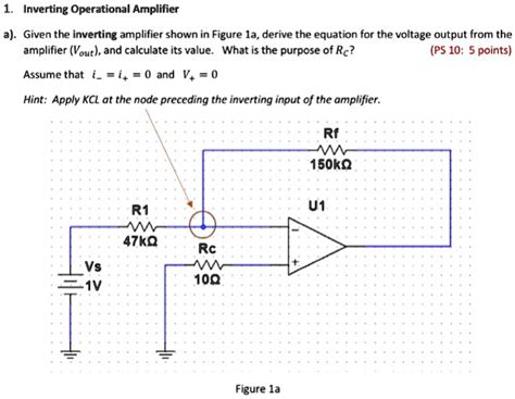 Solved Inverting Operational Amplifier A Given The Inverting