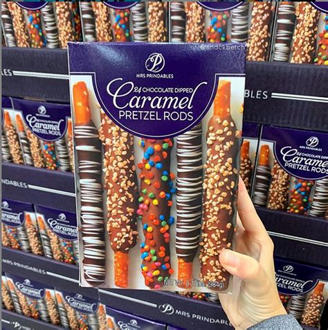 New At Costco 24 Chocolate Dipped Caramel Pretzel Rods Chocolate