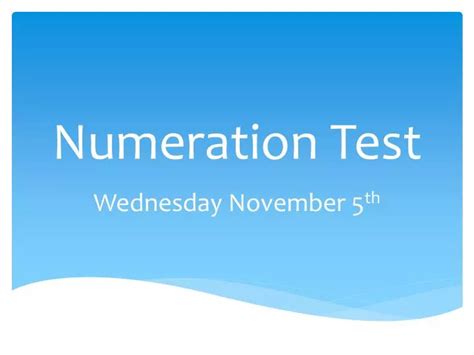 Ppt Numeration Test Powerpoint Presentation Free Download Id6867521