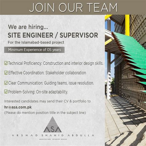 Arshad Shahid Abdulla Pvt Ltd On Linkedin Are You A Proficient Site Engineersupervisor