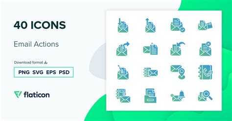 email actions icon pack gradient fill 40 svg icons