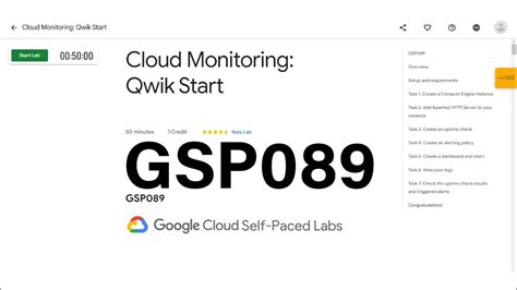 Cloud Monitoring Qwik Start Qwiklabs Gsp089 Solution Youtube