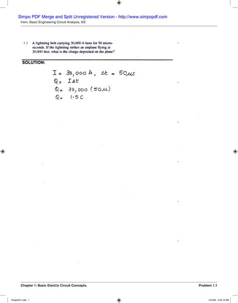 SOLUTION Doku Pub Basic Engineering Circuit Analysis By Irwin Solution