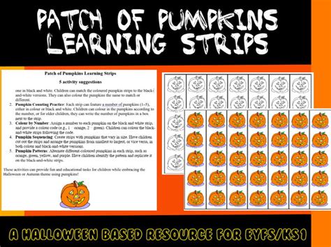 Patch Of Pumpkins Learning Strips Eyfs Ks1 Teaching Resources