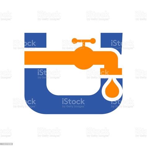 편지 U 배관공 로고 디자인 편지 U 로고 템플릿이있는 배관 물 강에 대한 스톡 벡터 아트 및 기타 이미지 강 개념 관 튜브 Istock