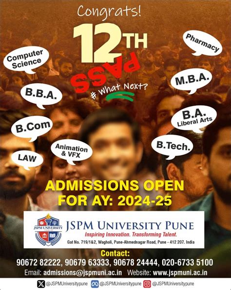 Jspm University Pune On Linkedin Jspmuniversity Admissions2024