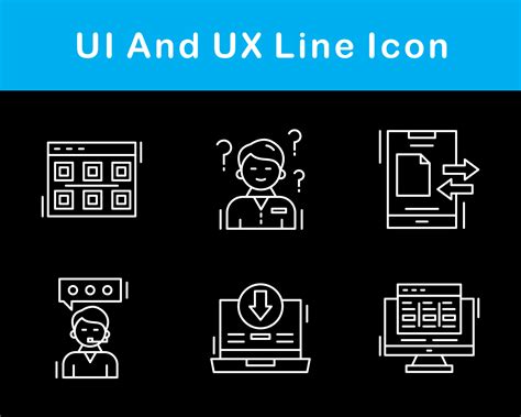 Ui And Ux Vector Icon Set 20651626 Vector Art At Vecteezy