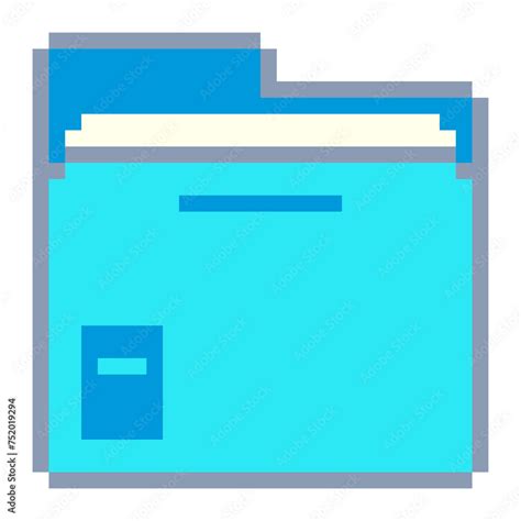 Document Folder Icon Pixel Art Stock Illustration Adobe Stock