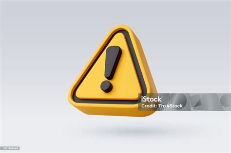 Panneau Davertissement Jaune Vectoriel 3d Avec Concept De Point