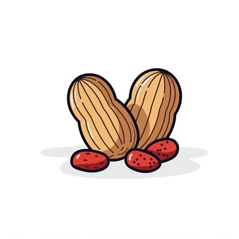 Peanuts Icon Snack And Nut Art Logo Illustration Premium Ai Generated