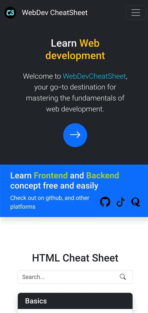 Web Development Cheat Sheets Rsideproject
