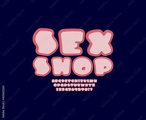 Sexy Bold Font Trendy Beautiful Alphabet In The Erotic Style Modern