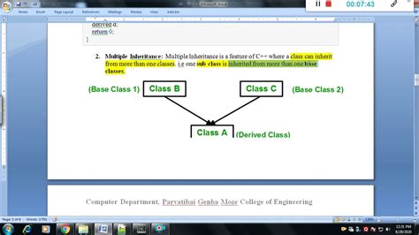 Types Of Inheritanceconstructor And Destructor In Derived Class 22