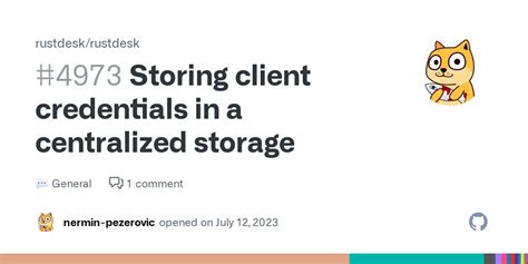 Storing Client Credentials In A Centralized Storage Rustdesk Rustdesk Discussion GitHub