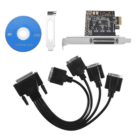 Pci E Serial Port Card Pcie To 4 Serial Port Rs232 9 Pin Industrial Control 4 Port Expansion