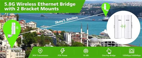 Gigabit Wireless Bridge With Mountsadalov Point To Point