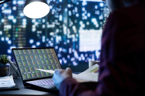 Free Photo Stock Market Analyst Reviews Monthly Financial Operations