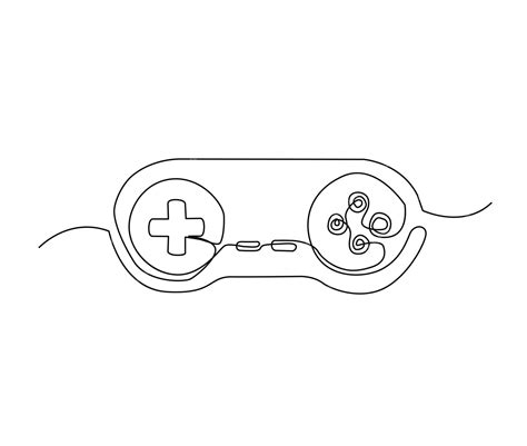 Premium Vector Continuous One Line Drawing Of Game Controller Joysticks Or Gamepads Line Art