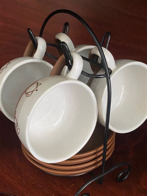 Set Of Coffee Mugs Saucers Furniture And Home Living Kitchenware