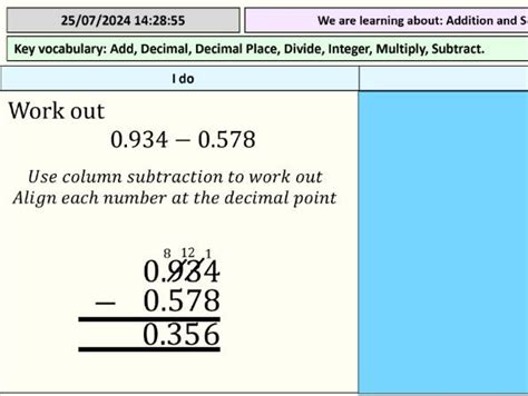 Adding And Subtracting Decimals Full Lesson Teaching Resources