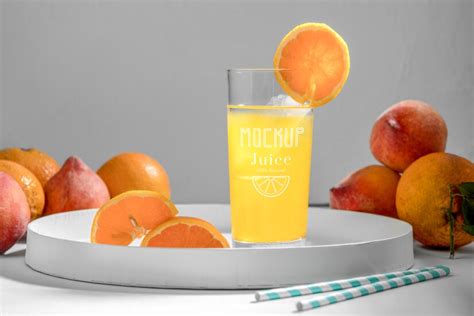 Premium Psd Delicious Detox Juice Concept Mock Up