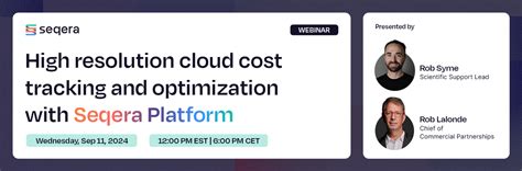 Webinar High Resolution Cloud Cost Tracking And Optimization With
