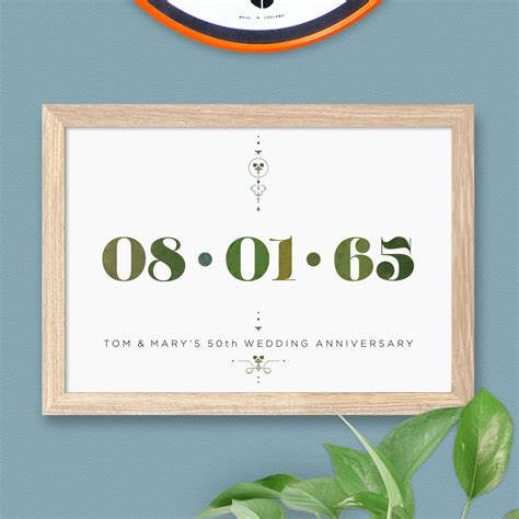 Personalised Date Print By Vincent Notonthehighstreet Com
