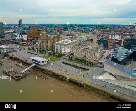 Three Graces Building Including Royal Liver Building Cunard And Port