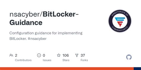 Github Nsacyber Bitlocker Guidance Configuration Guidance For Implementing Bitlocker Nsacyber