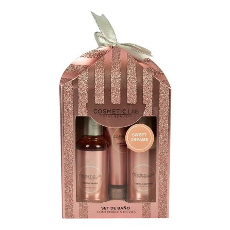Set de Baño Cosmetic Lab Total Beauty rosa pzas Walmart