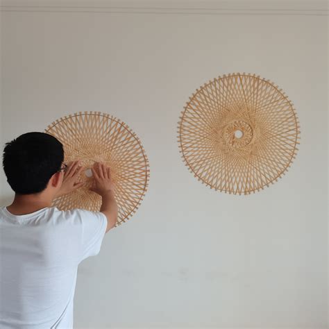 民宿 婚礼装饰手工竹编房间墙艺装饰挂件壁挂画新中式墙饰壁饰 阿里巴巴