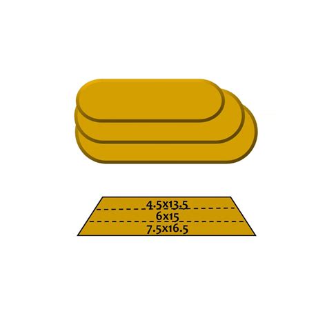 Og Rounded Rectangle Stack Pack 3 Piece — Gr Pottery Forms